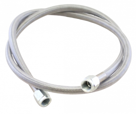 Steel Braided Line, AN4/AN3, Female Fittings, 48" Long, Clear coating ...