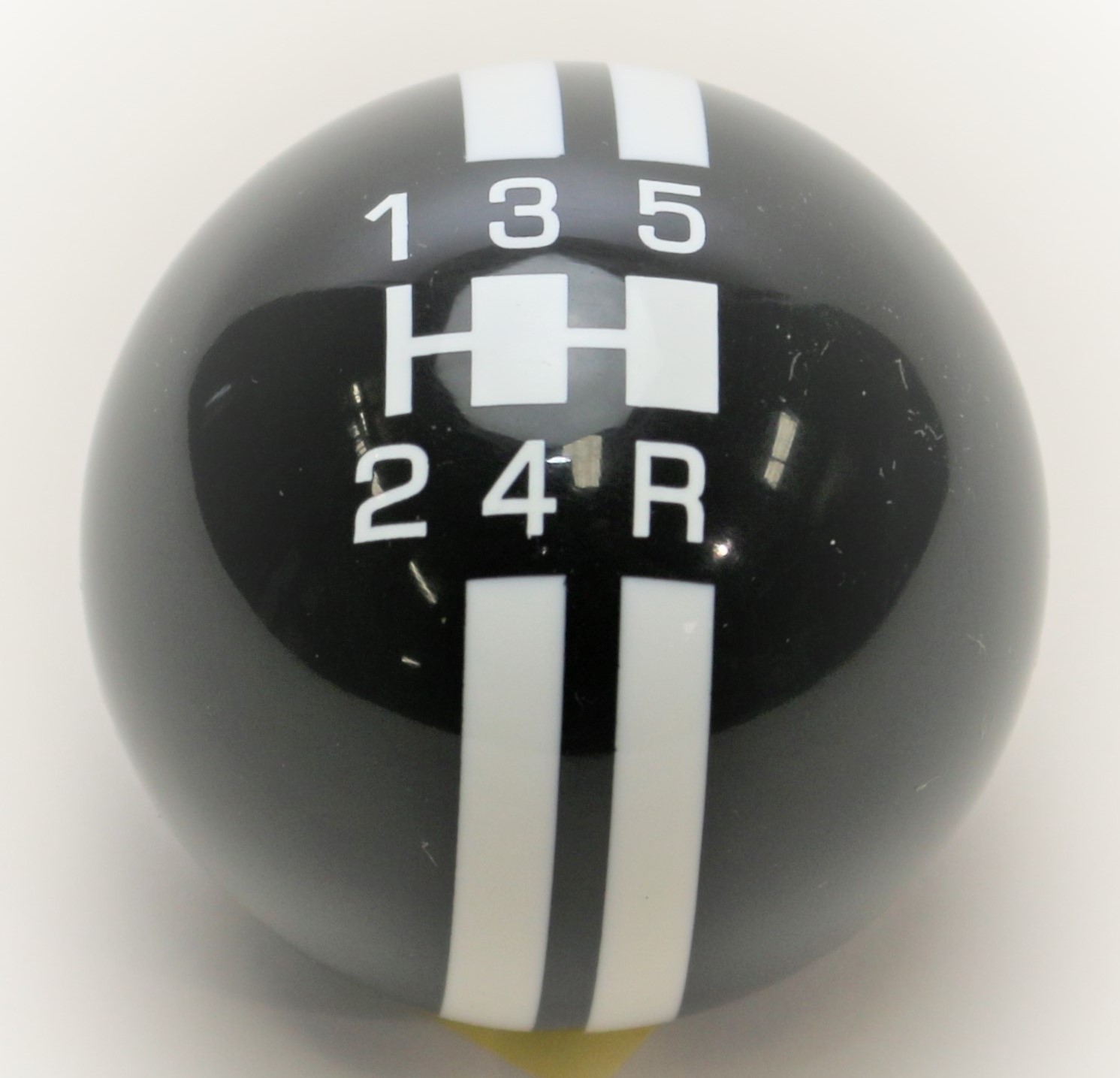 5-Speed Black Shift Ball with White Rally Stripe 2-1/8", 16mm used with ...